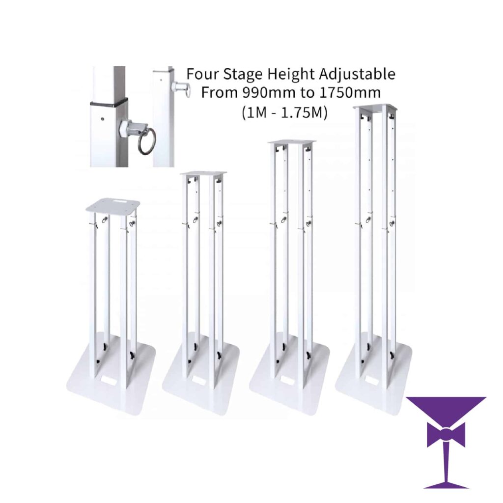 White Novopro Height Adjustable Podium/Plinth Hire - PS1XL - Daniel Lay ...