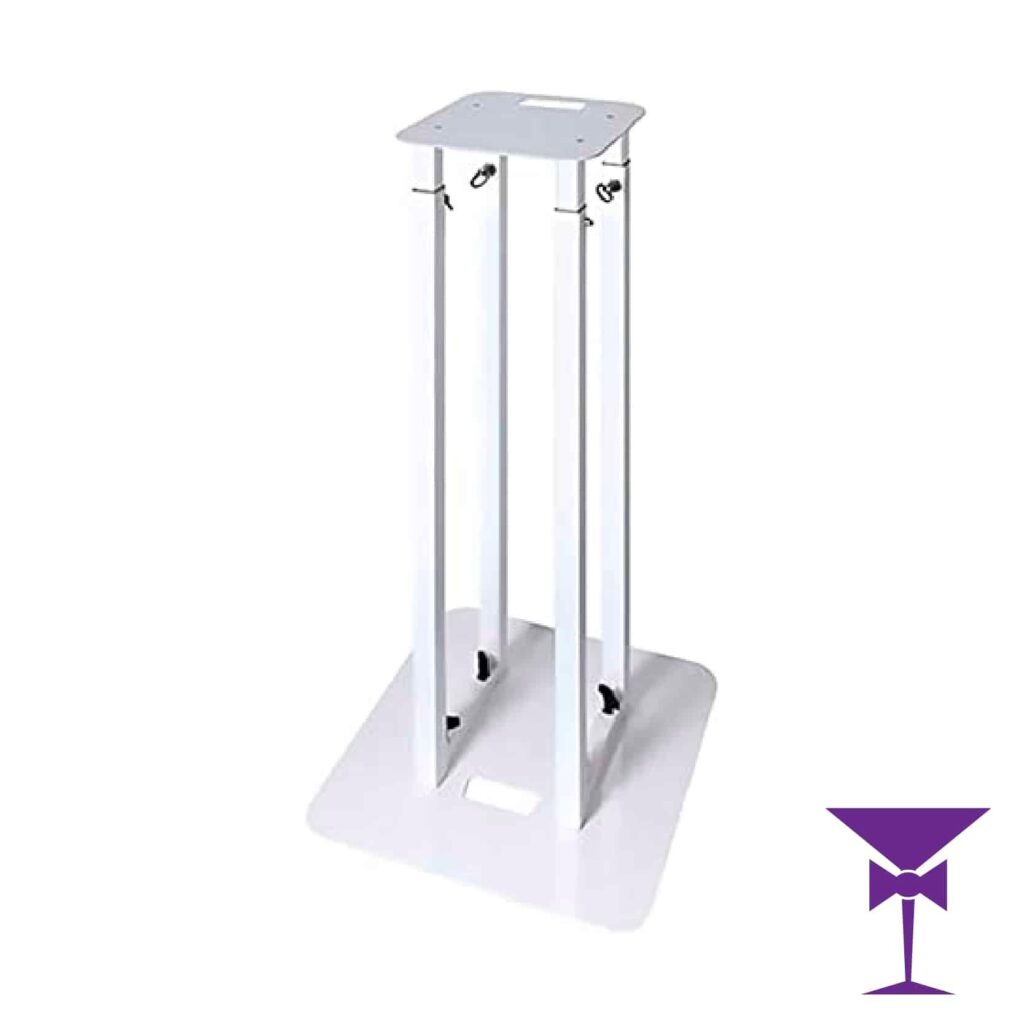White Novopro Height Adjustable Podium/Plinth Hire - PS1XL - Daniel Lay ...