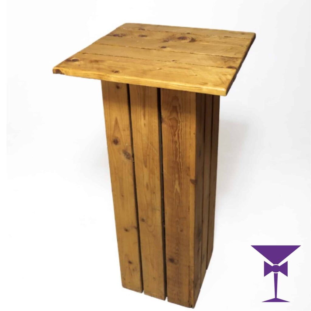 Rustic Poseur Table Hire - Daniel Lay Event Services