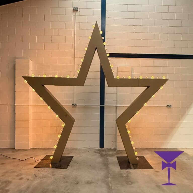 Giant Light Up Star Arch - Daniel Lay Event Services